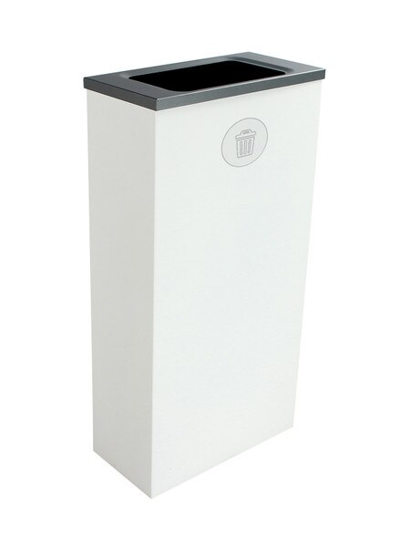 SPECTRUM - Slim Single Cube Waste Container, White | Emerald Brand